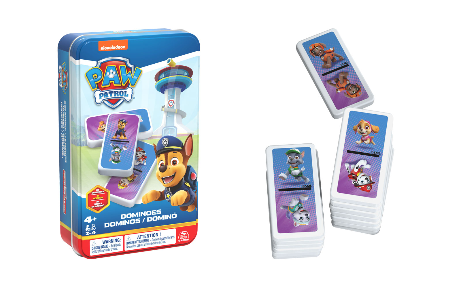 Game Paw Patrol dominoes 2, Spin Master - UNIKASHOP